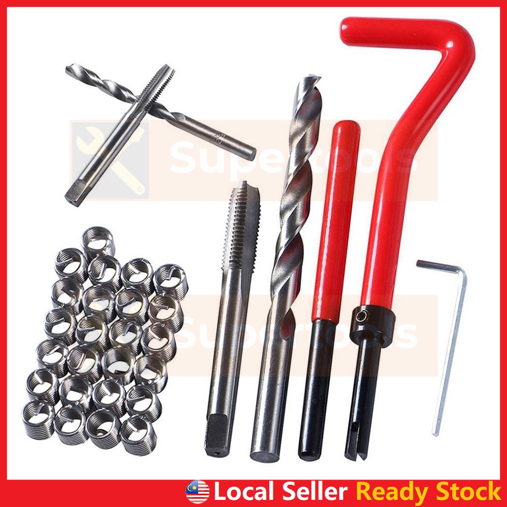 Thread Repair Kit M5 M6 M8 M10 M12 Drill Bit Helicoil Threaded Insert ...