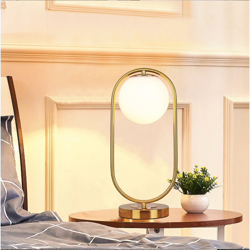 READY STOCK Nordic Glass Ball Table Lamp Post Modern Minimalist ...