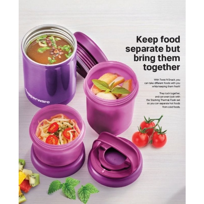 Tupperware Twist N Snack Liquid tight container | Shopee Malaysia