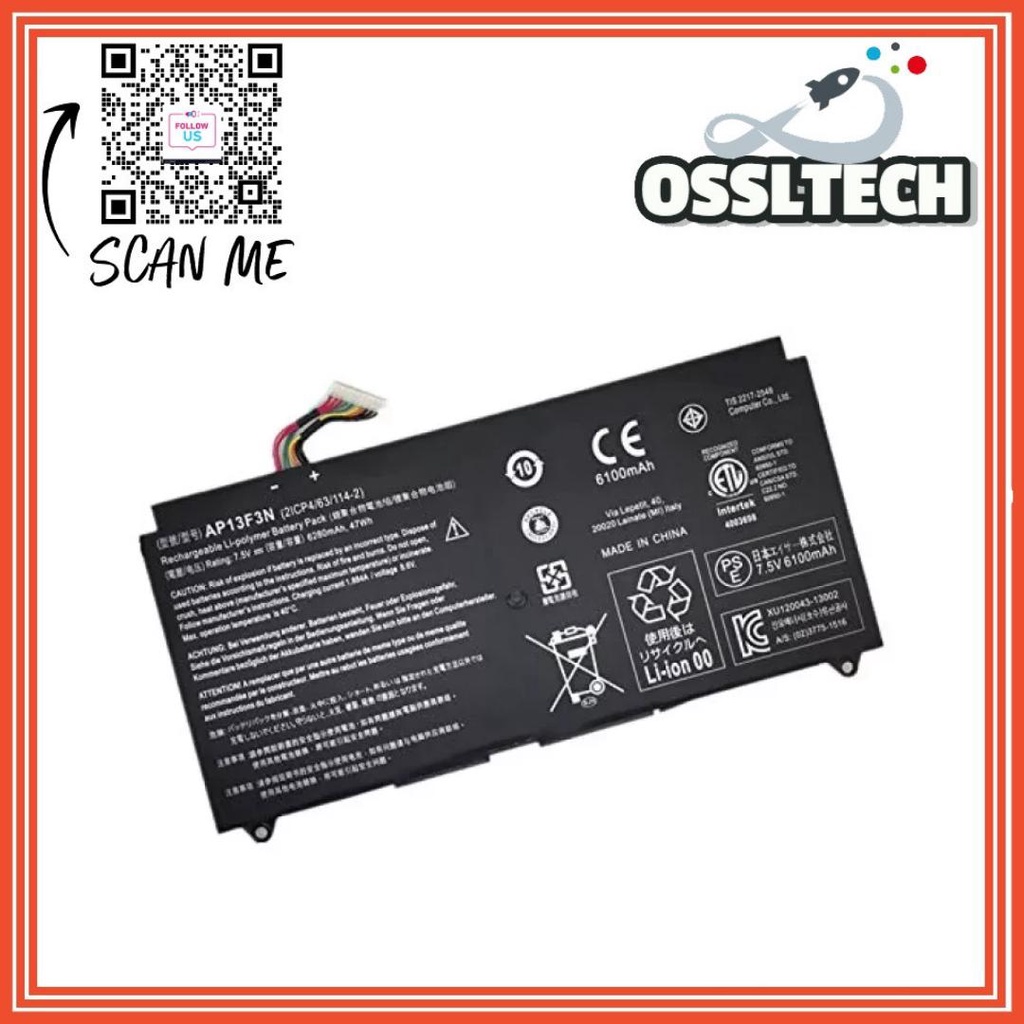LAPTOP BATTERY FOR AP13F3N Battery for Acer Aspire S7-392 S7-393 S7-392 ...