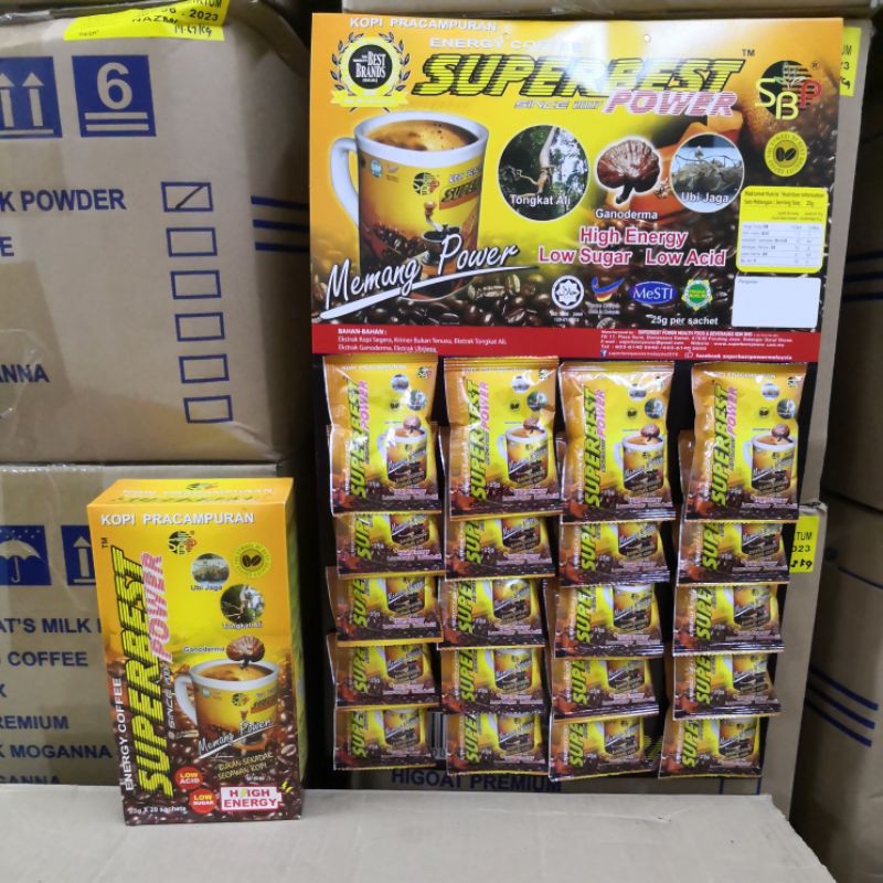 Coffee 100% Original Kopi Superbest Power Papan / Kotak +🎁 | Shopee Malaysia