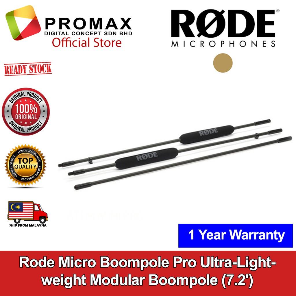 Rode Micro Boompole Pro Ultra-Lightweight Modular Boompole ( 7.2 ...