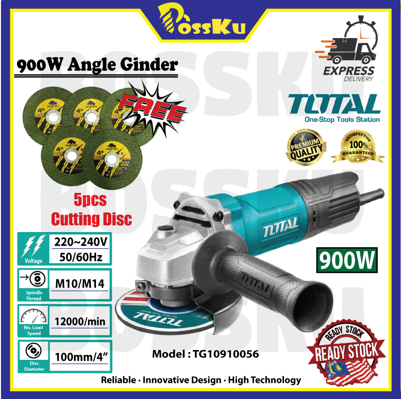 TOTAL 900W Angle Grinder TG10910056 | Shopee Malaysia