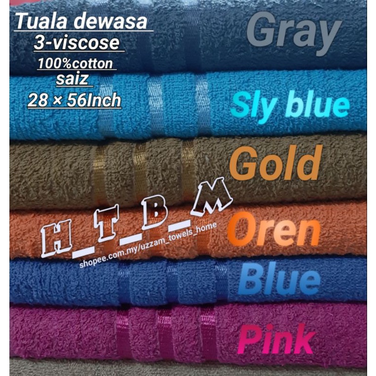 Tuala Mandi dewasa 100%cotton/Tuala Tebal/Tuala Hotel/Tuala Murah ...