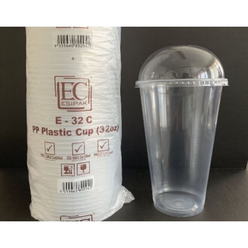 EC 32oz PP Cup with " Dome Lid " [ 50sets ] E32 - Disposable Plastic ...