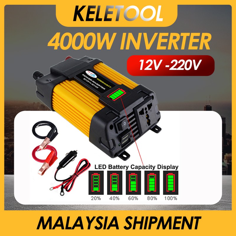 Solar panel power inverter 4000W 12V DC to 220V AC Solar panel is ...