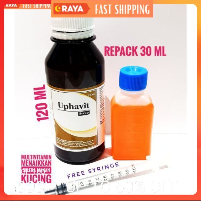 Uphavit Multivitamin Kucing 30 ml (Tingkatkan Selera Makan) | Shopee ...