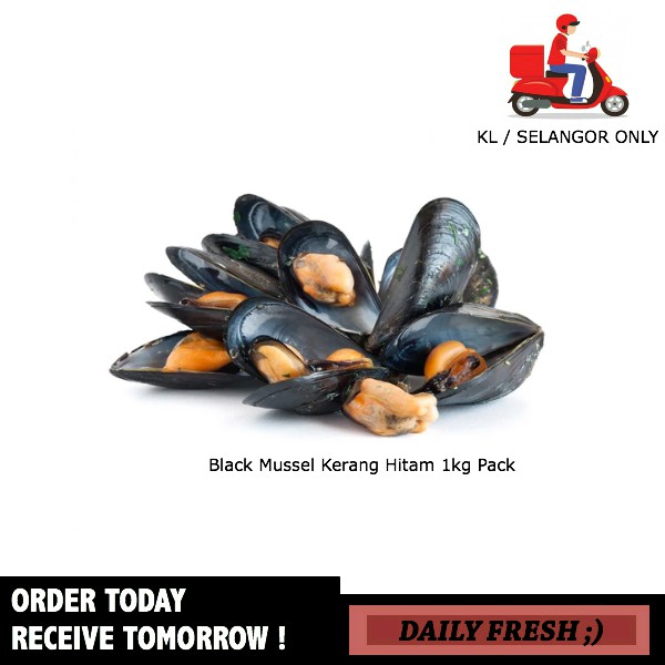 Black Mussel Kerang Hitam 1kg Pack Seafood | Shopee Malaysia