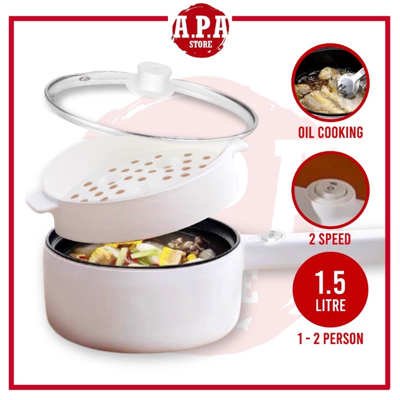 APA Multifunction Mini Small Electric Multi Cooker Steamboat Pot Grill ...