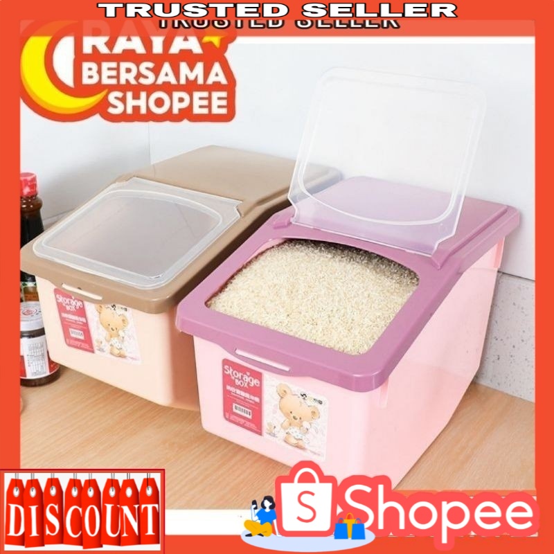 🔥 ️(TAWARAN HEBAT)💚🔥 10 Kg Bekas Simpan Beras Rice Storage Box With ...