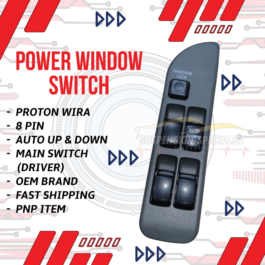 POWER WINDOW MAIN SWITCH AUTO UP & AUTO DOWN PROTON WIRA | Shopee Malaysia
