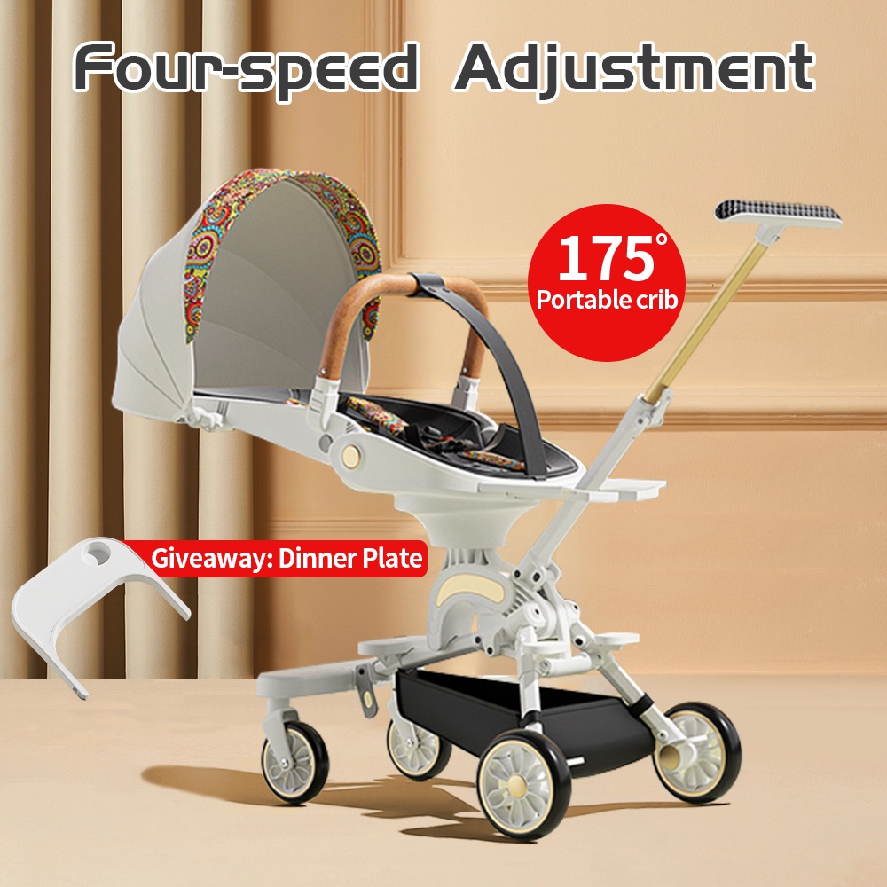 Mafababe Ready Stock Stroller 175 Rotating Kids Stroller Two Way Magic ...