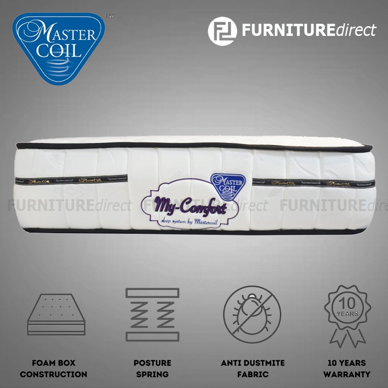 MASTERCOIL Mycomfort 10″ single size spring mattress tilam single spring | Shopee Malaysia