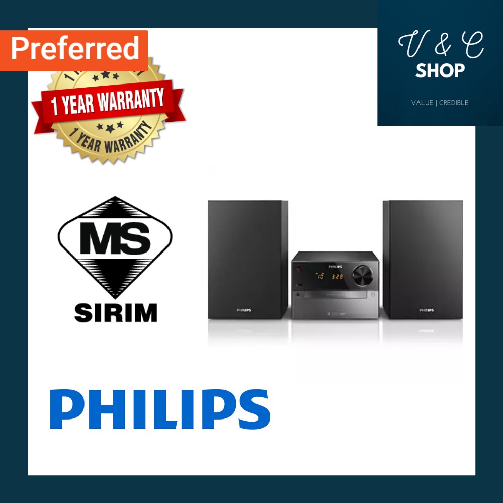 PHILIPS MICRO MUSIC SYSTEM BLUETOOTH® (CD,MP3-CD,USB,FM)USB PORT FOR ...
