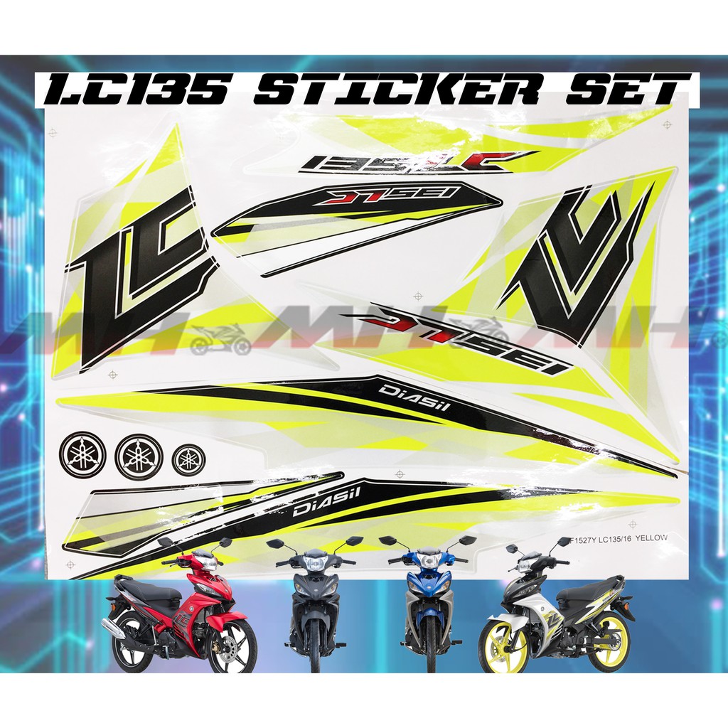 YAMAHA LC135 STICKER SET v4 / 135 LC STICKER SET / MORITAKA STICKER ...