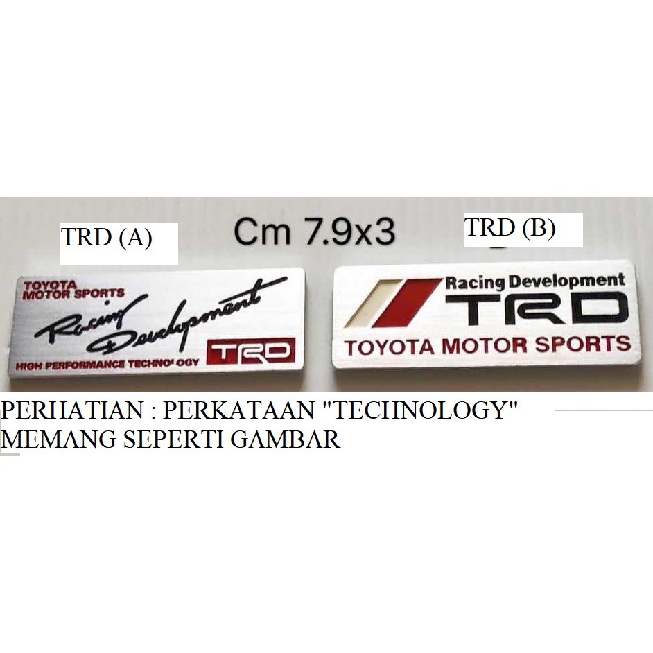 TOYOTA VIOS TRD TOYOTA MOTOR SPORTS TRD RACING DEVELOPMENT EMBLEM ...