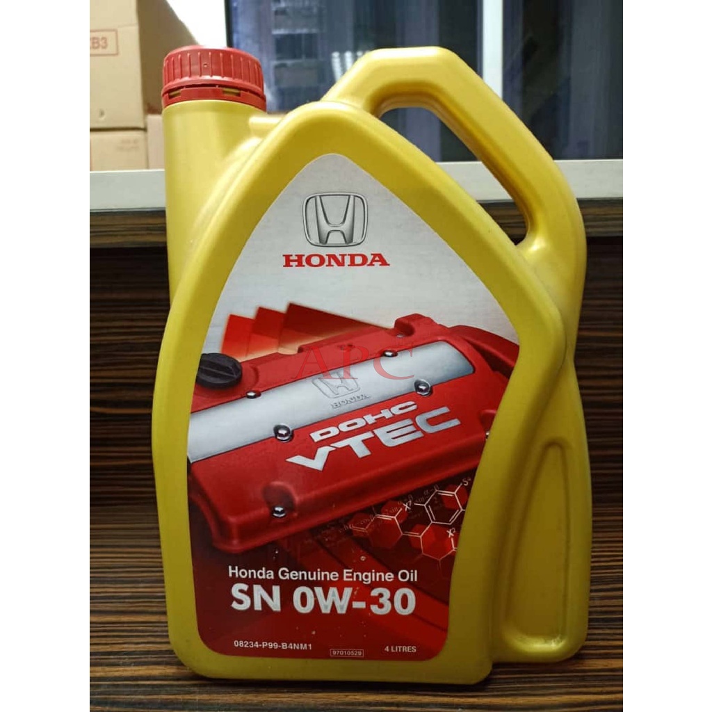(ORIGINAL) HONDA FULLY SYNTHETIC ENGINE OIL SN 0W30 ( 4L ) 08234-P99 ...
