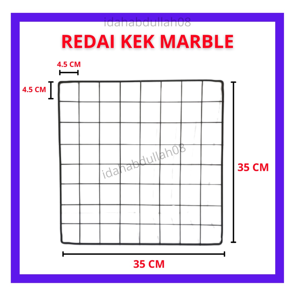 Redai Kek Marble Non Stick Redai Cake Jelita Cooling Rack Biscuit Toast ...