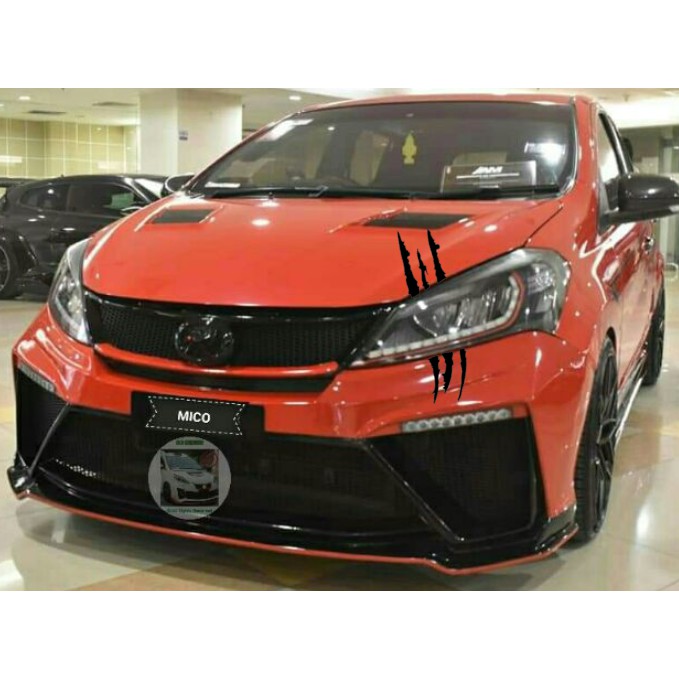 🔥2 PCS GHOST CLAW STICKER LEFT & RIGHT MYVI AXIA ALZA BEZZA SAGA EXORA ...