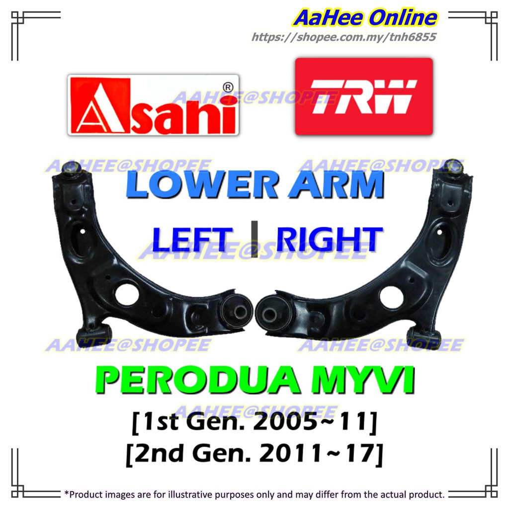 Perodua MYVI 1st/2nd Gen. Lower Arm Front LH/RH ASAHI/TRW Original ...