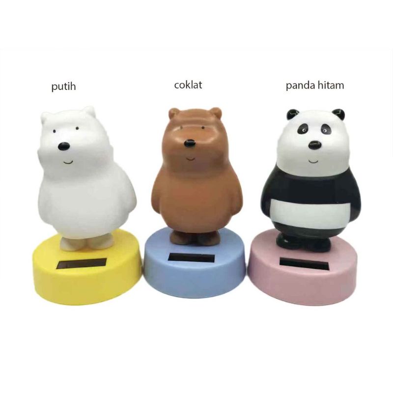WE BARE BEARS SOLAR POWERED DASHBOARD CAR DISPLAY | Shopee Malaysia