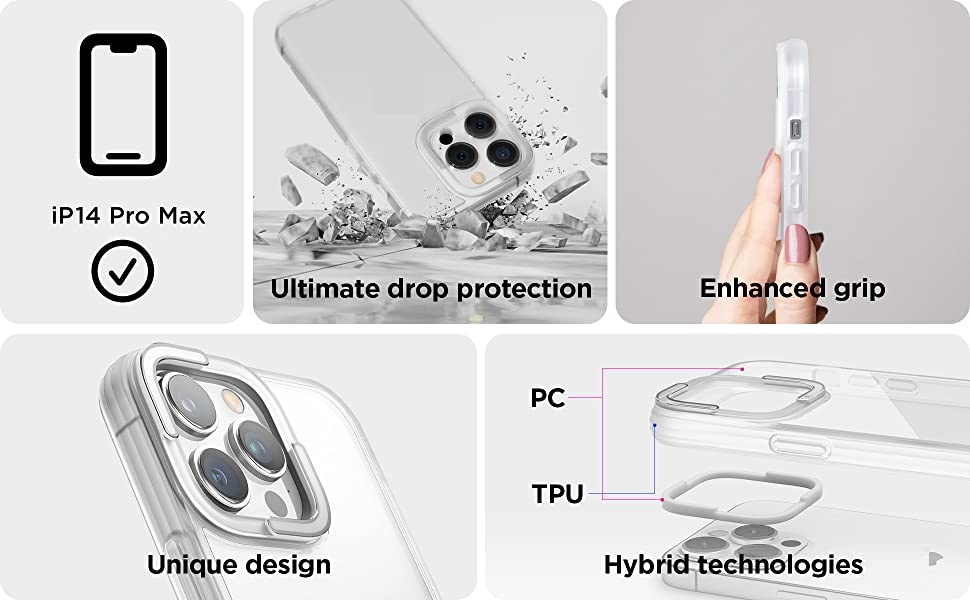 [ship from Johor] elago Dual Clear Case Compatible with iP14 Pro Max iP ...