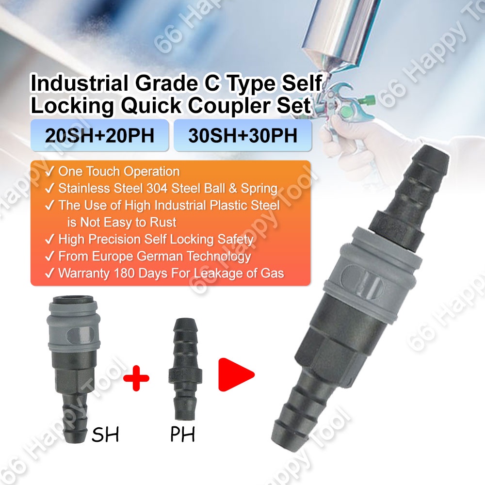 Industrial Grade Plastic Steel C Type Self Locking Pneumatic Air ...