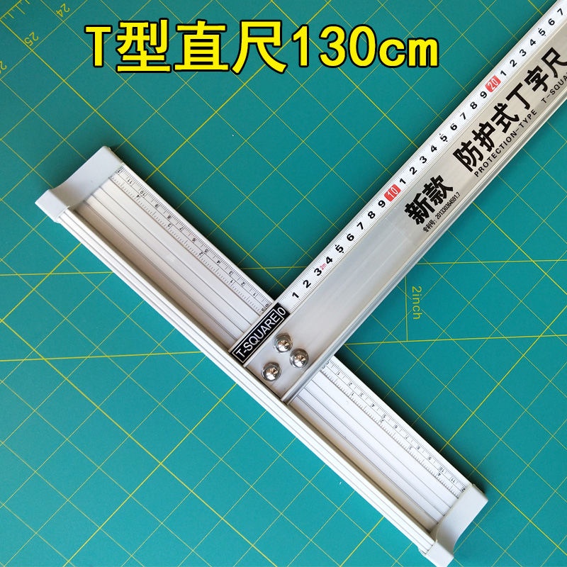 Art Ruler Anti-Slip Aluminum Alloy Ruler Anti-Deviation Cutting Ruler T ...