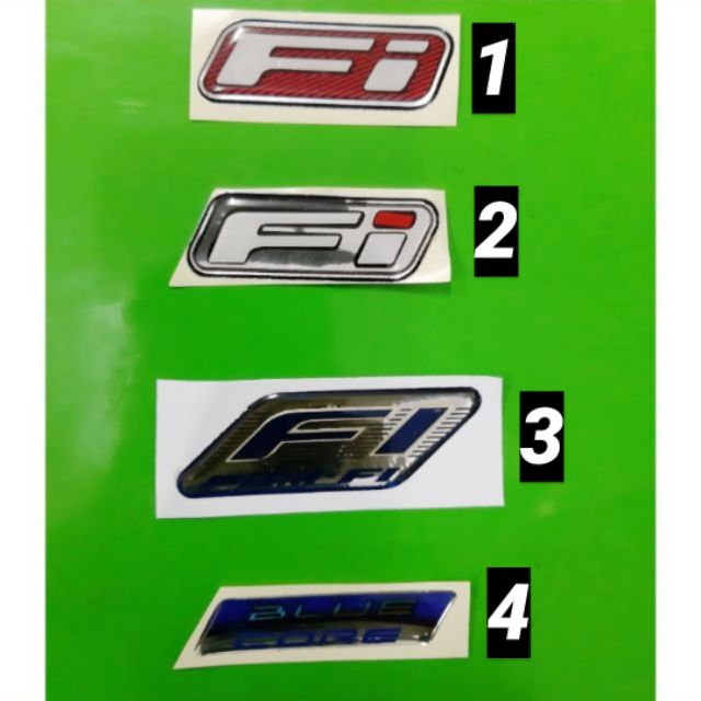 Sticker timbul Fi (merah/chrome) | Shopee Malaysia