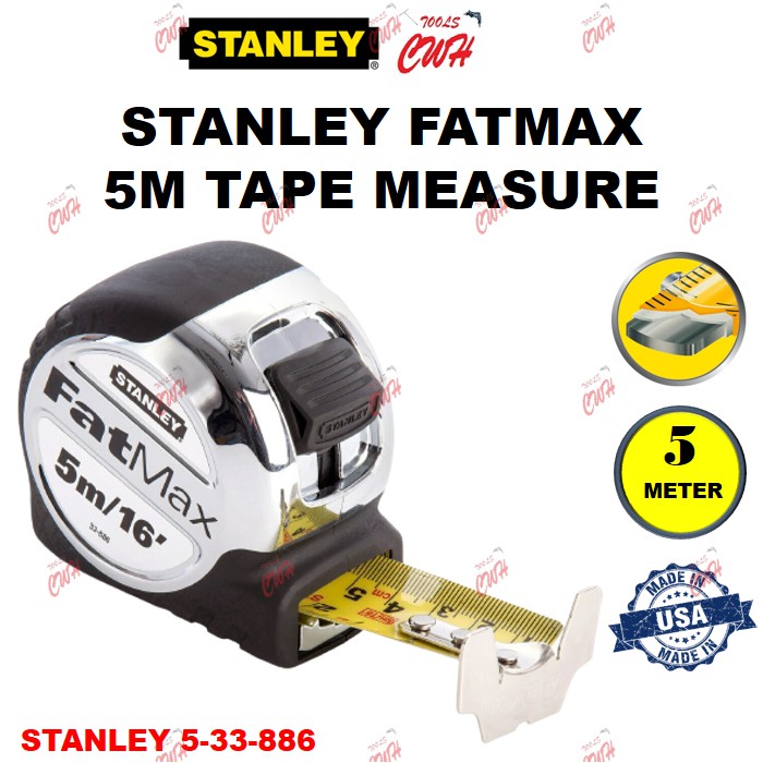 33-886 5M (16FT) STANLEY FATMAX BLADE ARMOR MEASURING TAPE MEASUREMENT ...