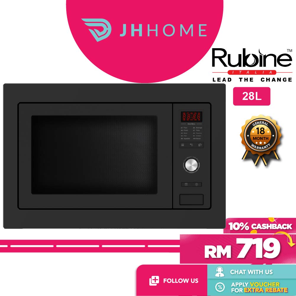 Rubine 28L Built In Microwave Oven Grill Function RMO-OREO-28BL ...