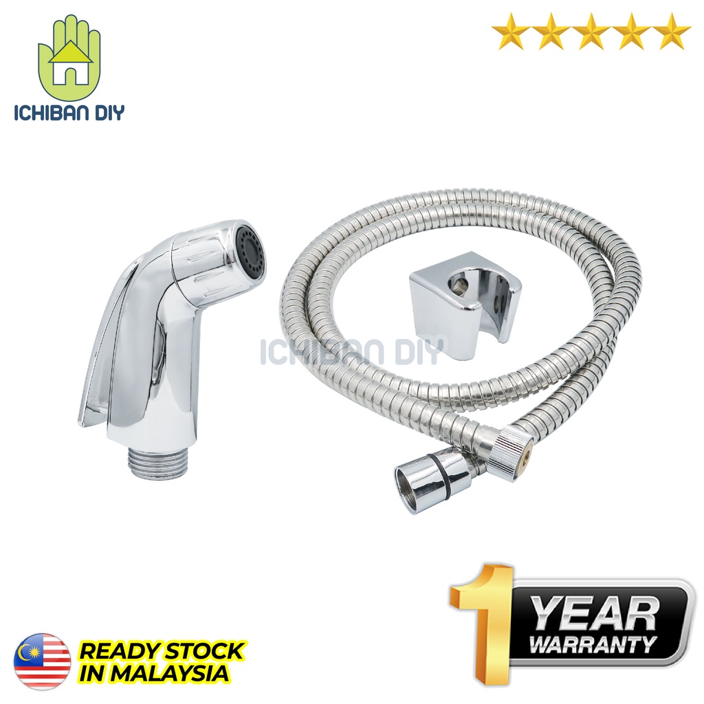 Hand Bidet HB111 + 1.2m Hose Set Handheld Sprayer Toilet Bathroom Pipe ...