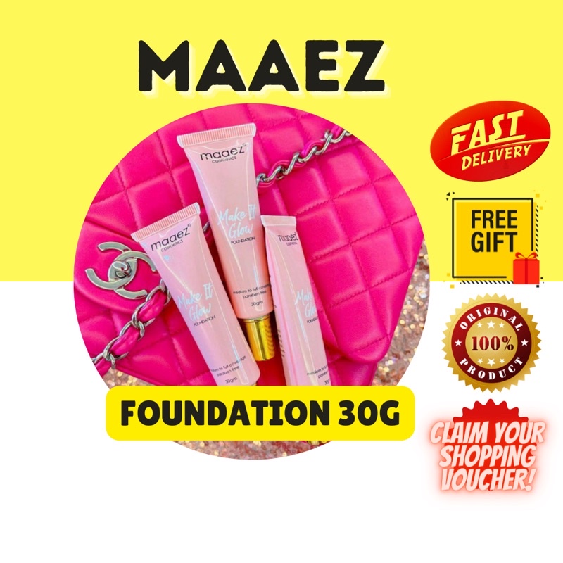 MAAEZ FOUNDATION 30g - POSTAGE 24HRS | Shopee Malaysia