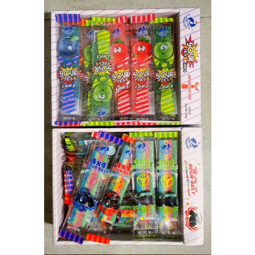 Sour Ties/Sour Belt 4×4 Candy 40pcs | Shopee Malaysia