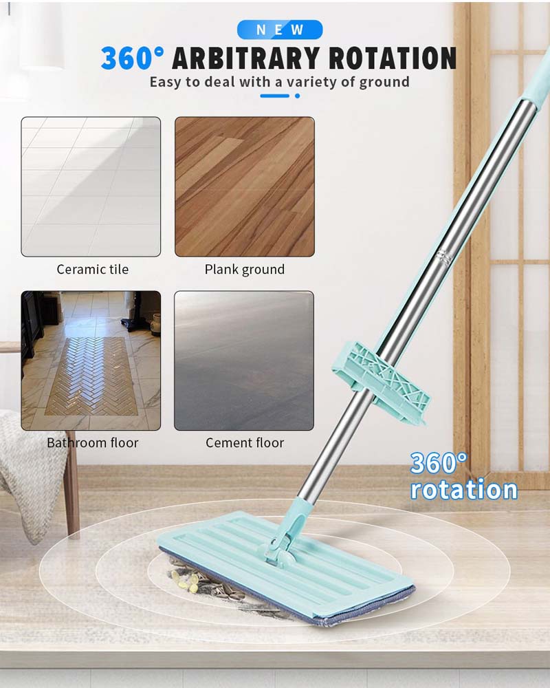 Magic Squeeze Flat Mop Hand Free Washing Mop For Home Kitchen House ...