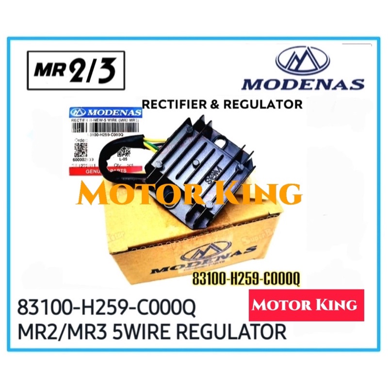 RECTIFIER REGULATOR MODENAS MR 2 MR2 / MR3 MR 3 ORIGINAL MODENAS ( 5 ...