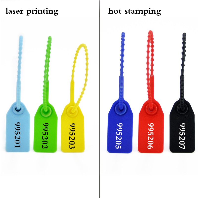 100Pcs Custom Label Pull Tite Tags Plastic Security Seals Numbered ...