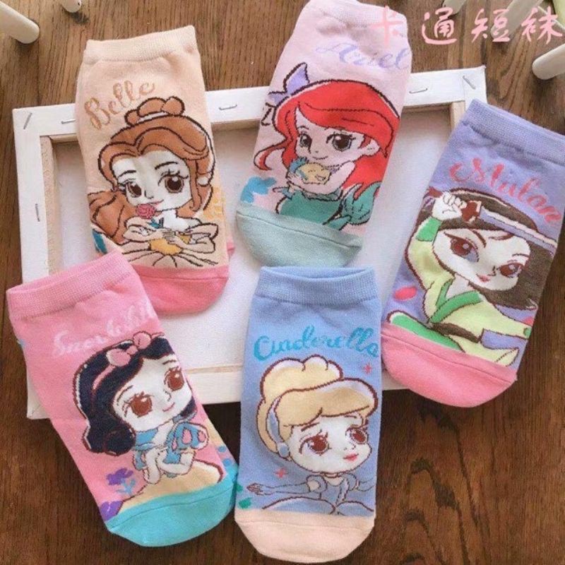 🇲🇾 MSIA READY STOCK ADULT CINDERELLA BELLE ARIEL MULAN SNOW WHITE SOCKS ...