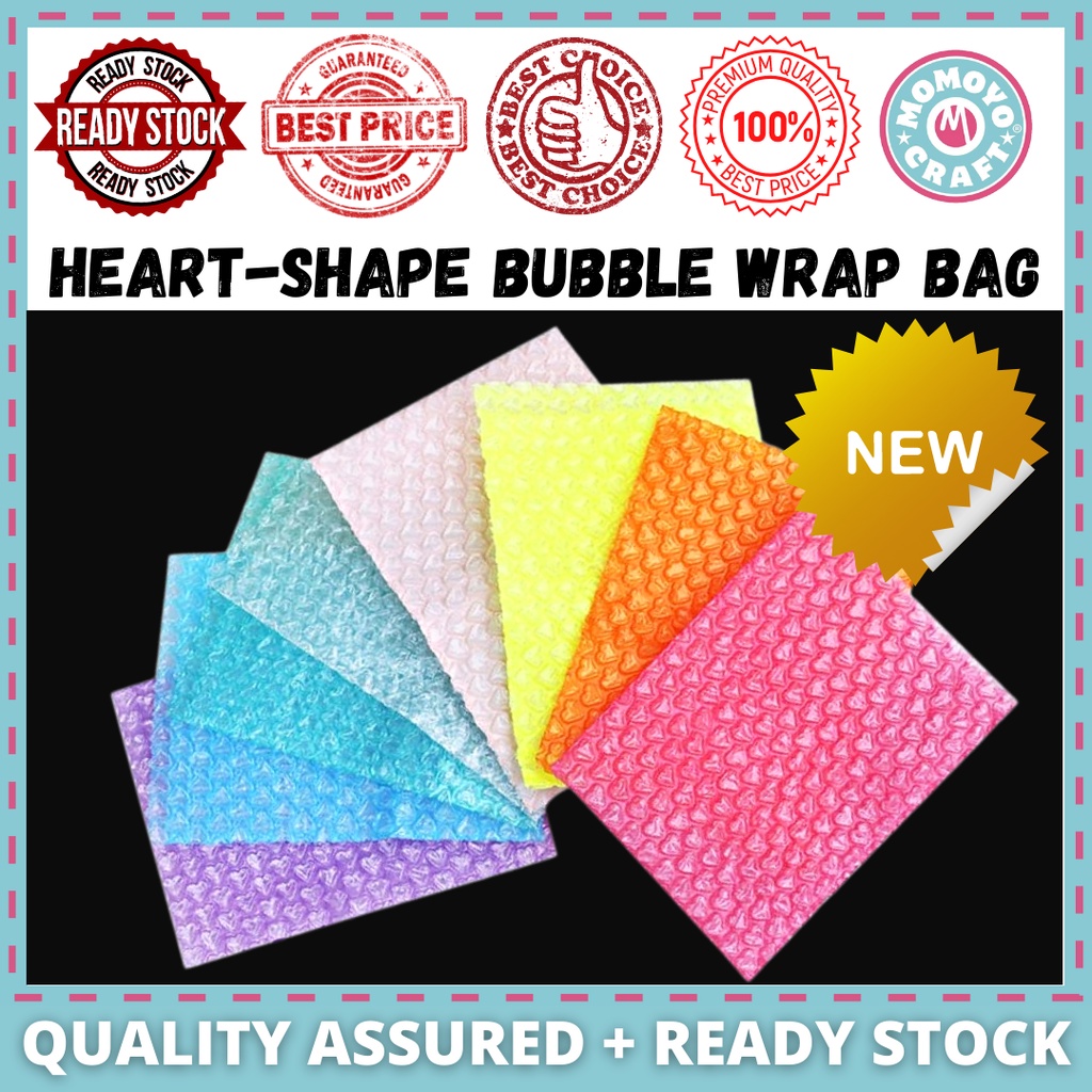 Momoyocraft Bubble Wrap Heart Shape Wrap Colour Heart Bubble Wrap ...