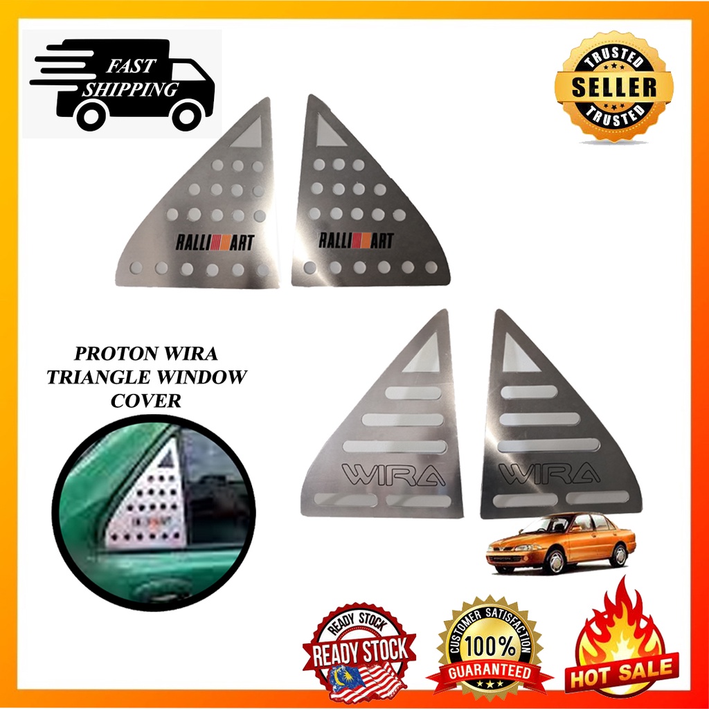 Segi Tiga Window Cover / Triangle Aluminium Ralliart / WIRA Proton Wira ...