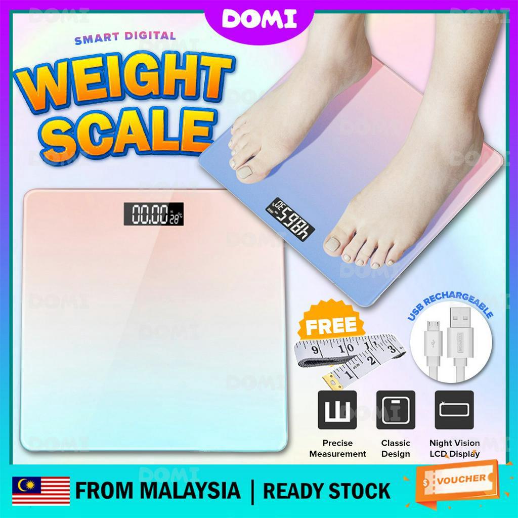 DOMI Digital Display Body Weight Scale Electronic Measuring USB ...