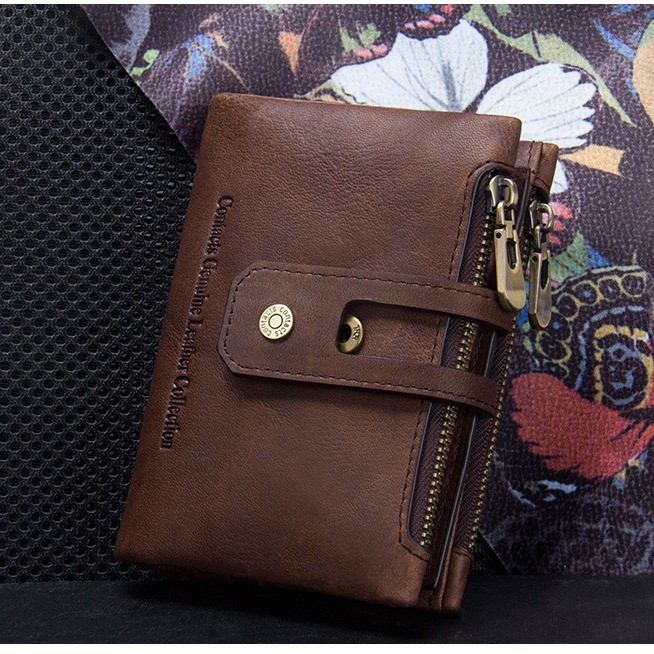 Squeeze Men's Leather Wallet High-Quality Cow Wax For Men And Women ...