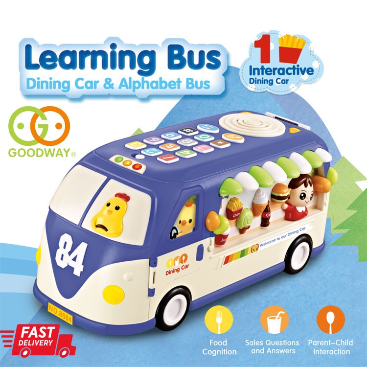 GOODWAY Multifunction Education Learning English Alphabet Music Bus ...