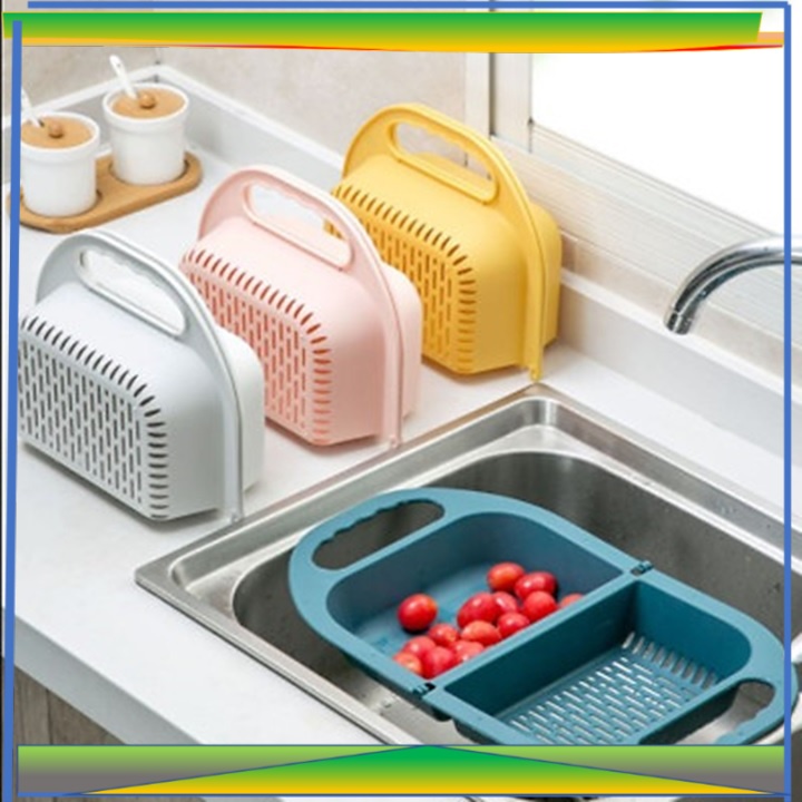Collapsible Vegetables Fruits Kitchen Washing Drain Strainer Basket ...