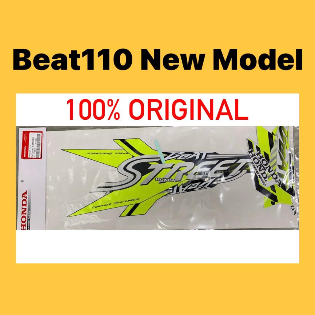 HONDA BEAT110 V2 2020 STICKER SET 100% ORIGINAL BEAT V2 STRIPE SET RED ...
