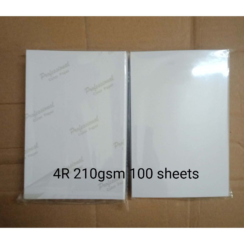 Professional 3R/4R/5R/A4/A3 210gsm Glossy Photo Paper 100sheet | Shopee ...