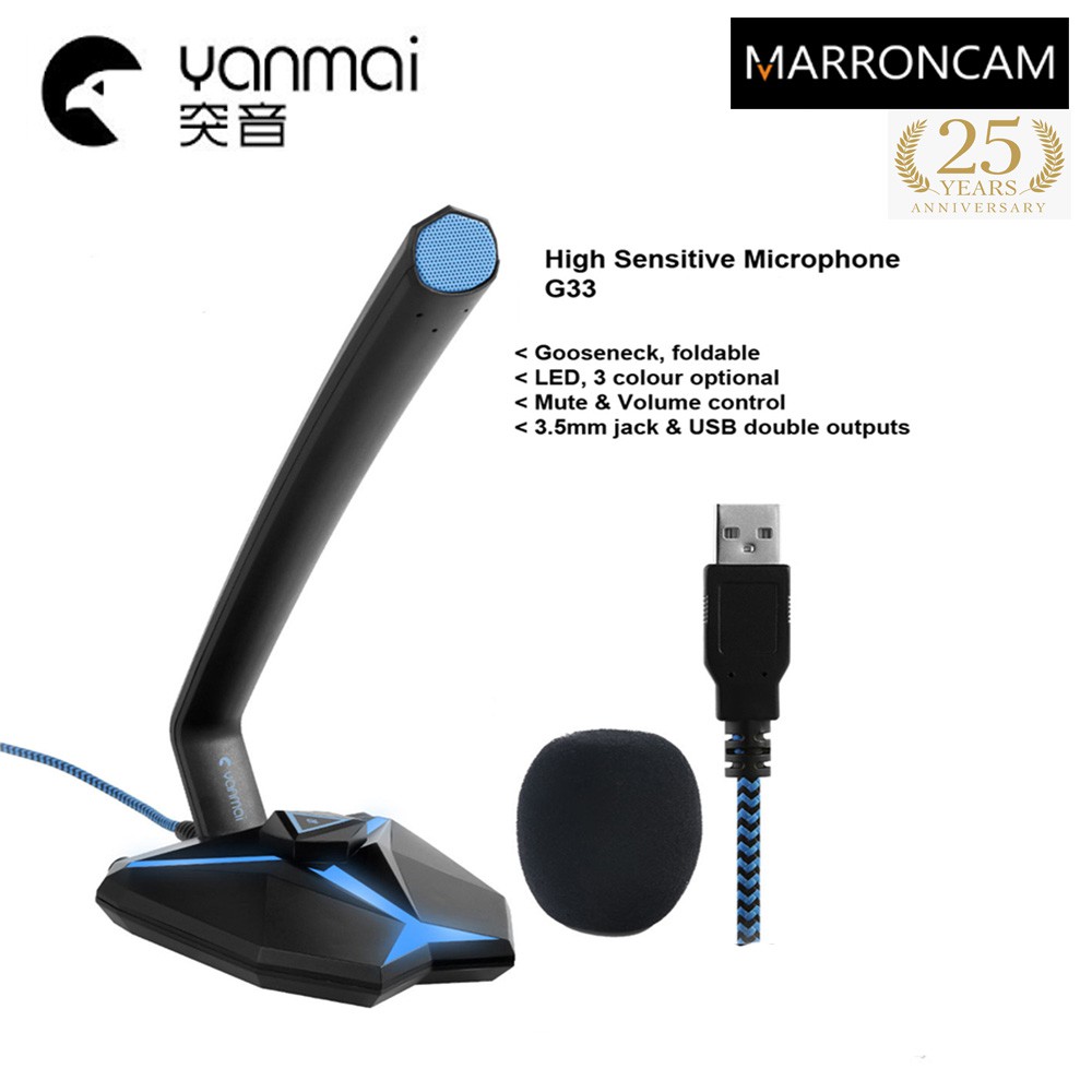 Yanmai G33 high sensitivity USB gaming microphone | Shopee Malaysia