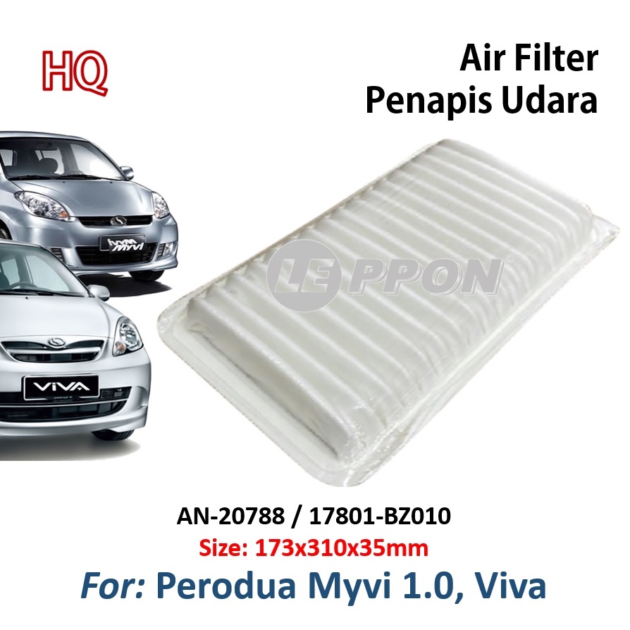 Leppon Perodua Myvi Perodua Viva 850 1000 Air filter Penapis Udara Eco ...