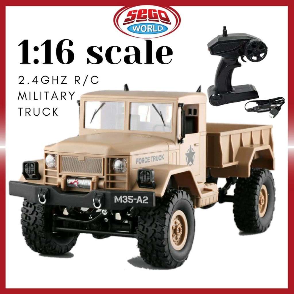 1/16 WPL MN-35 RC Truck 2.4GHz Control 4WD RC Car Military Truck ...