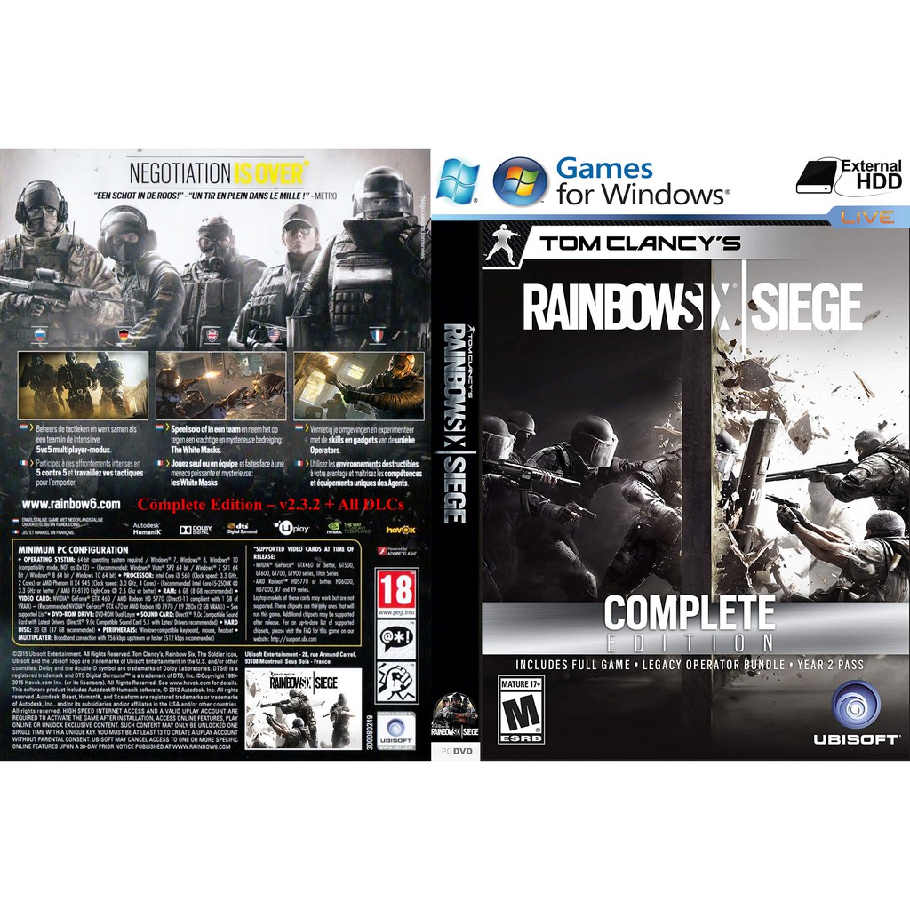 Tom Clancy’s Rainbow Six: Siege – Complete Edition PC GAME Offline ...